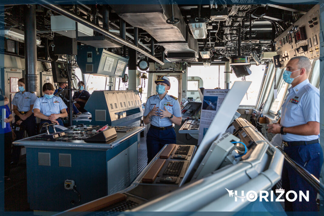 Visit on U.S. Coast Guard cutter Hamilton — Horizon