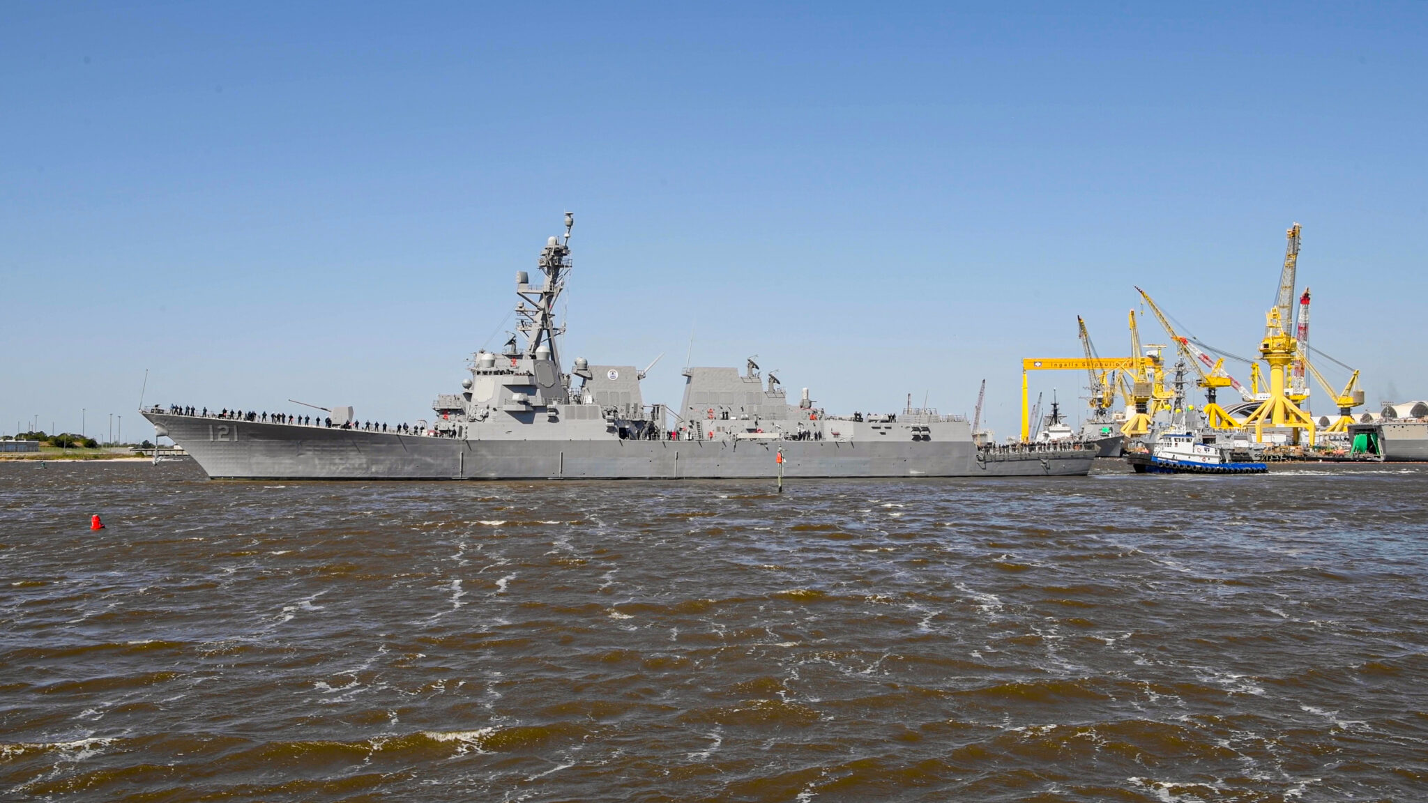USS Frank E. Petersen Jr. (DDG 121) sailed from Ingalls Shipbuilding ...