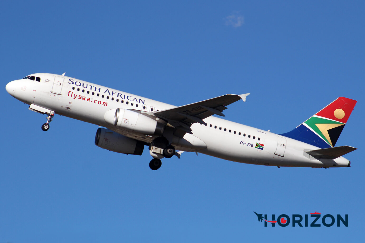 South African Airways Airbus A320-232 ZS-SZB — Horizon